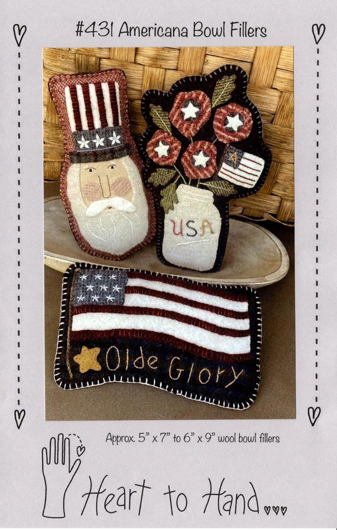 Americana Bowl Fillers Sewing Pattern, From Heart to Hand BRAND NEW ...