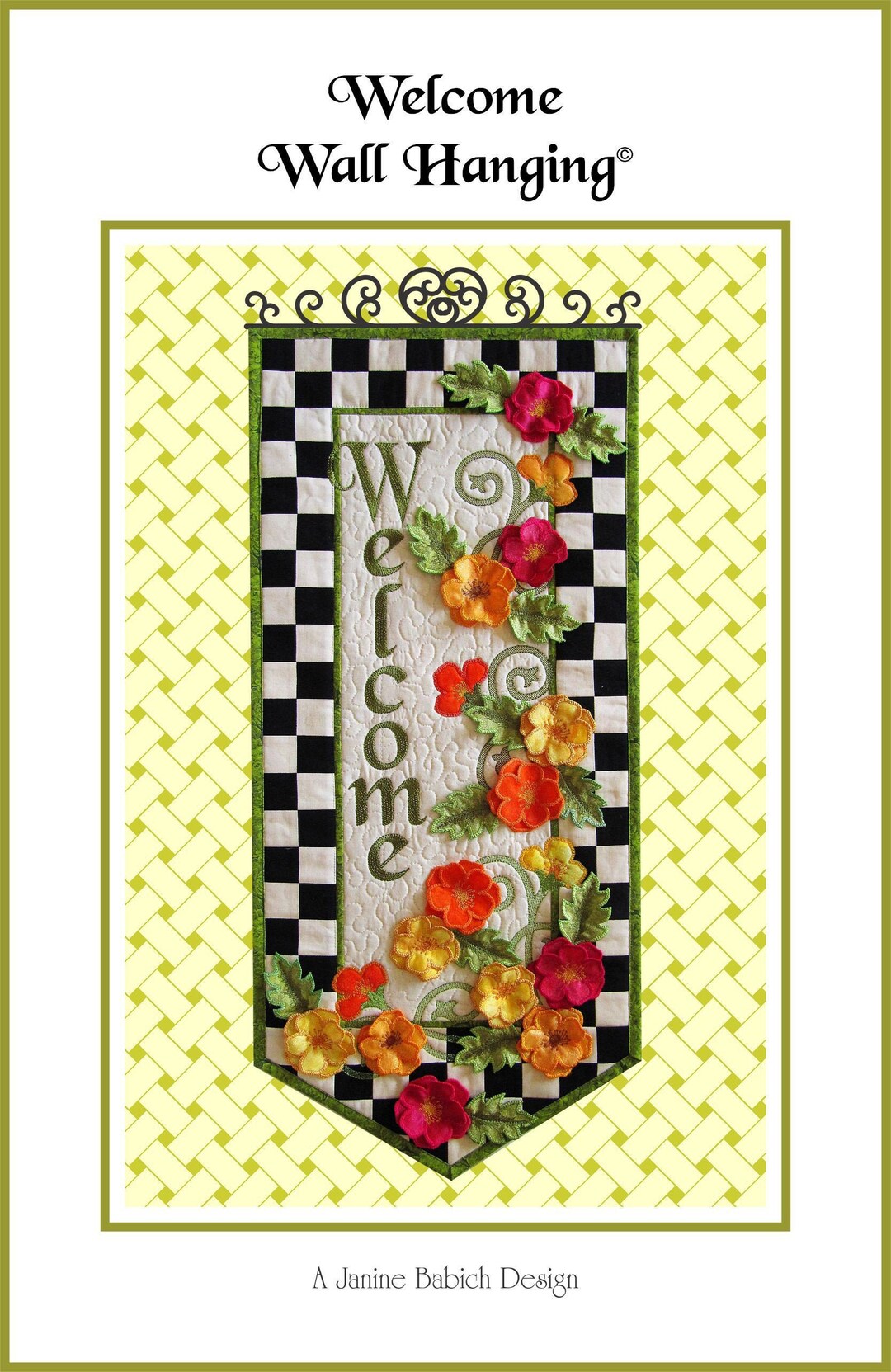 Welcome Wall Hanging Machine Embroidery Pattern, From Janine Babich ...