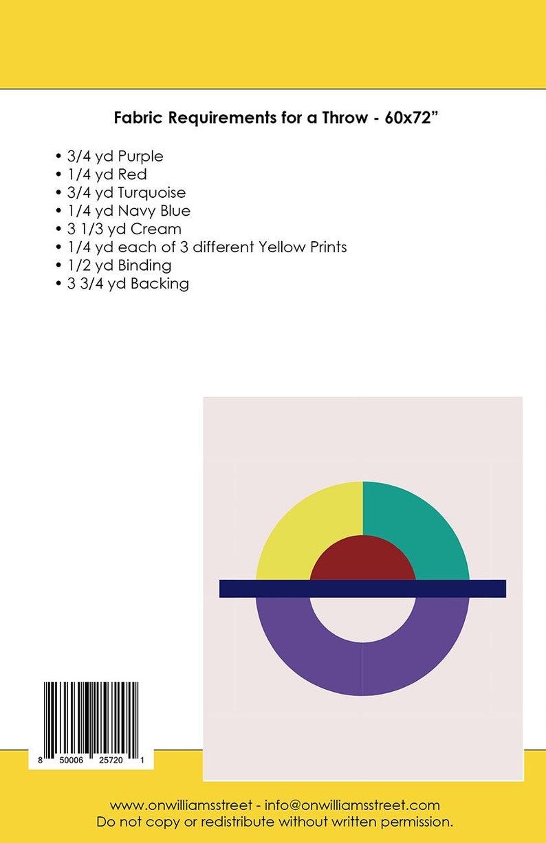 Cerchio Quilt Pieced Quilting Pattern From on Williams Street BRAND NEW ...