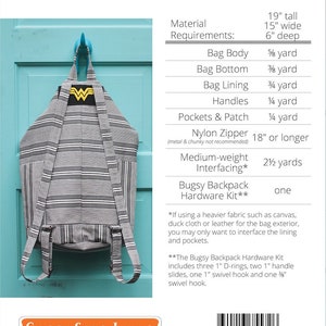 Bugsy Backpack Sewing and Quilting Pattern by Sassafras Lane Designs BRAND NEW, Please See ...