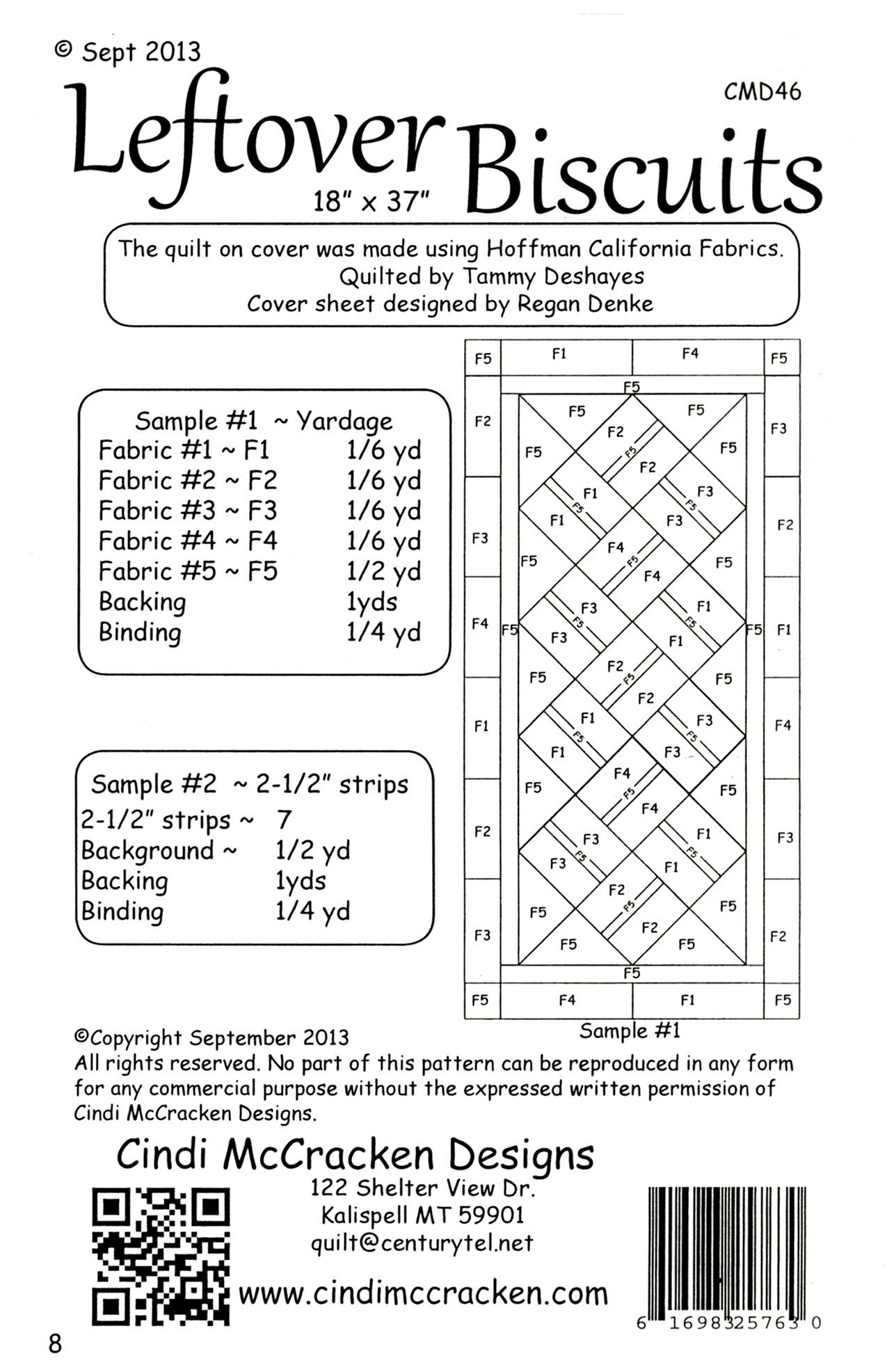 Leftover Biscuits Table Runner Quilting Pattern From Cindi Mccracken ...