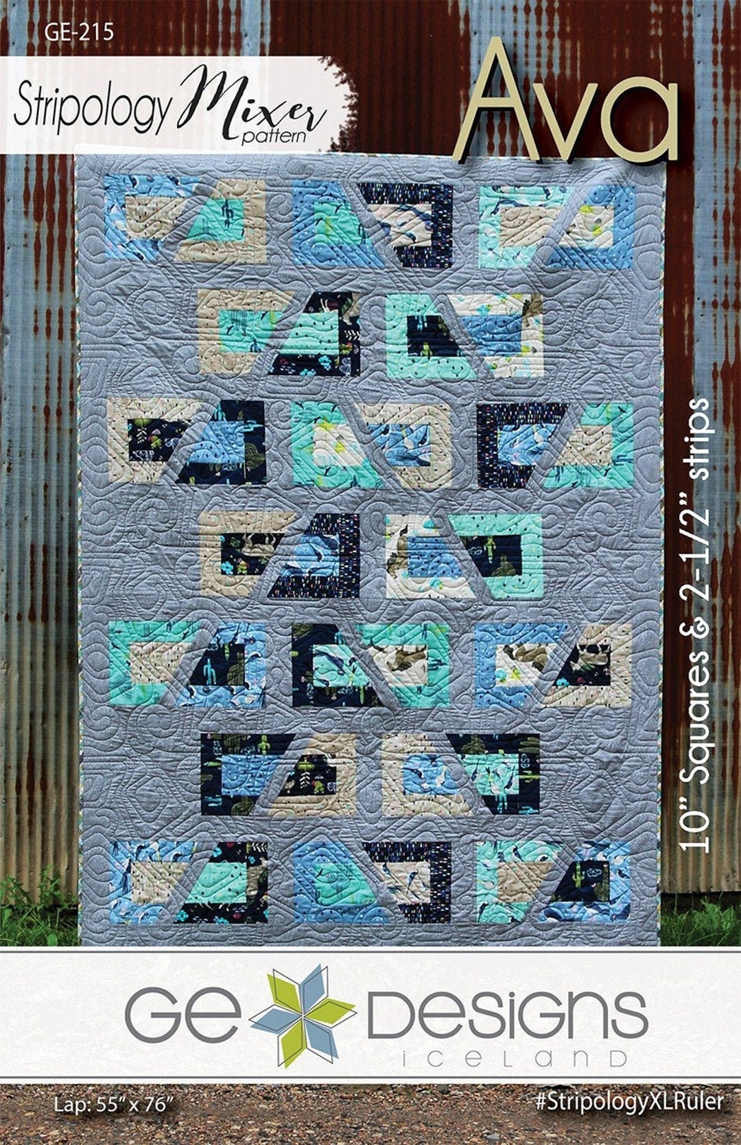 Ava Stripology Mixer Quilt Quilting Pattern From G.E. Quilt Designs ...