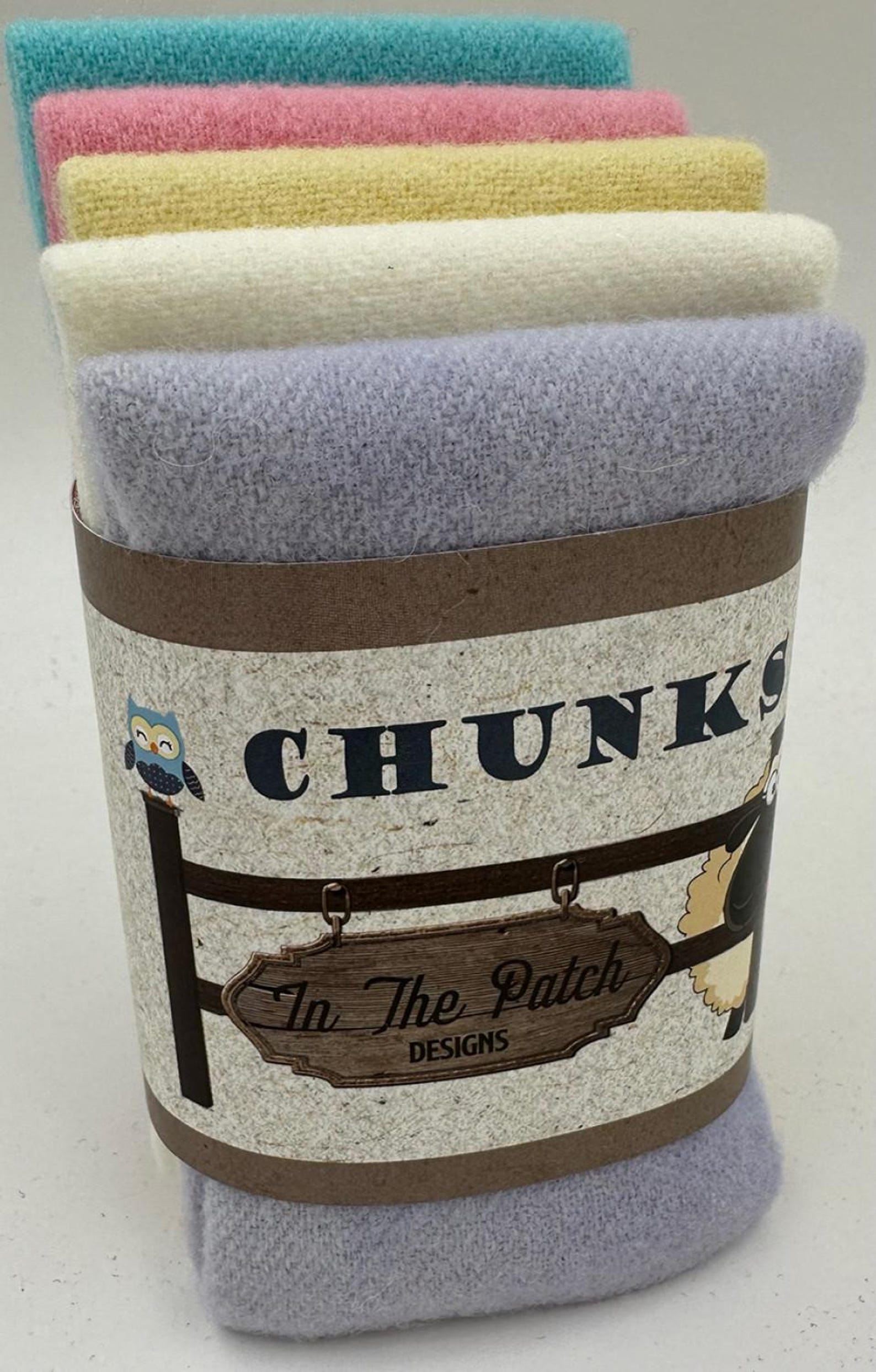 Assorted Wool Chunks, in Packs of 5 Hand Dyed Pieces of Wool, From in ...