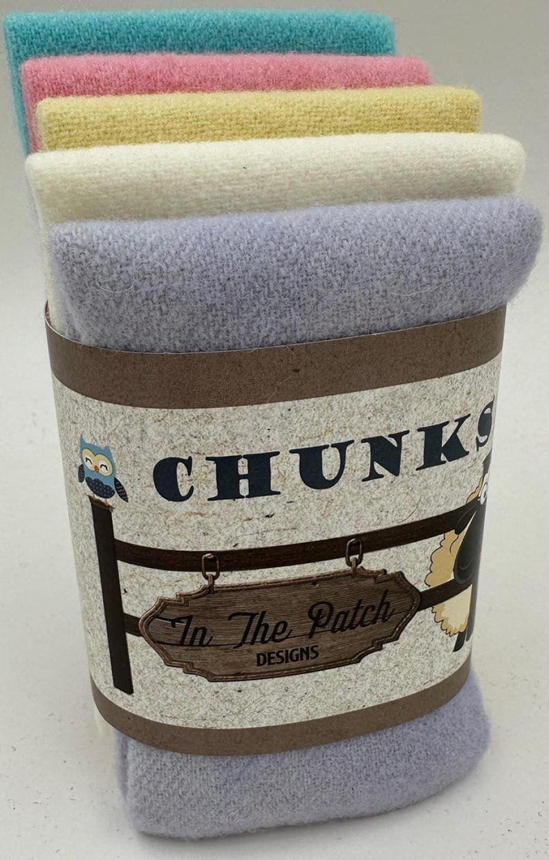 Assorted Wool Chunks, in Packs of 5 Hand Dyed Pieces of Wool, From in ...
