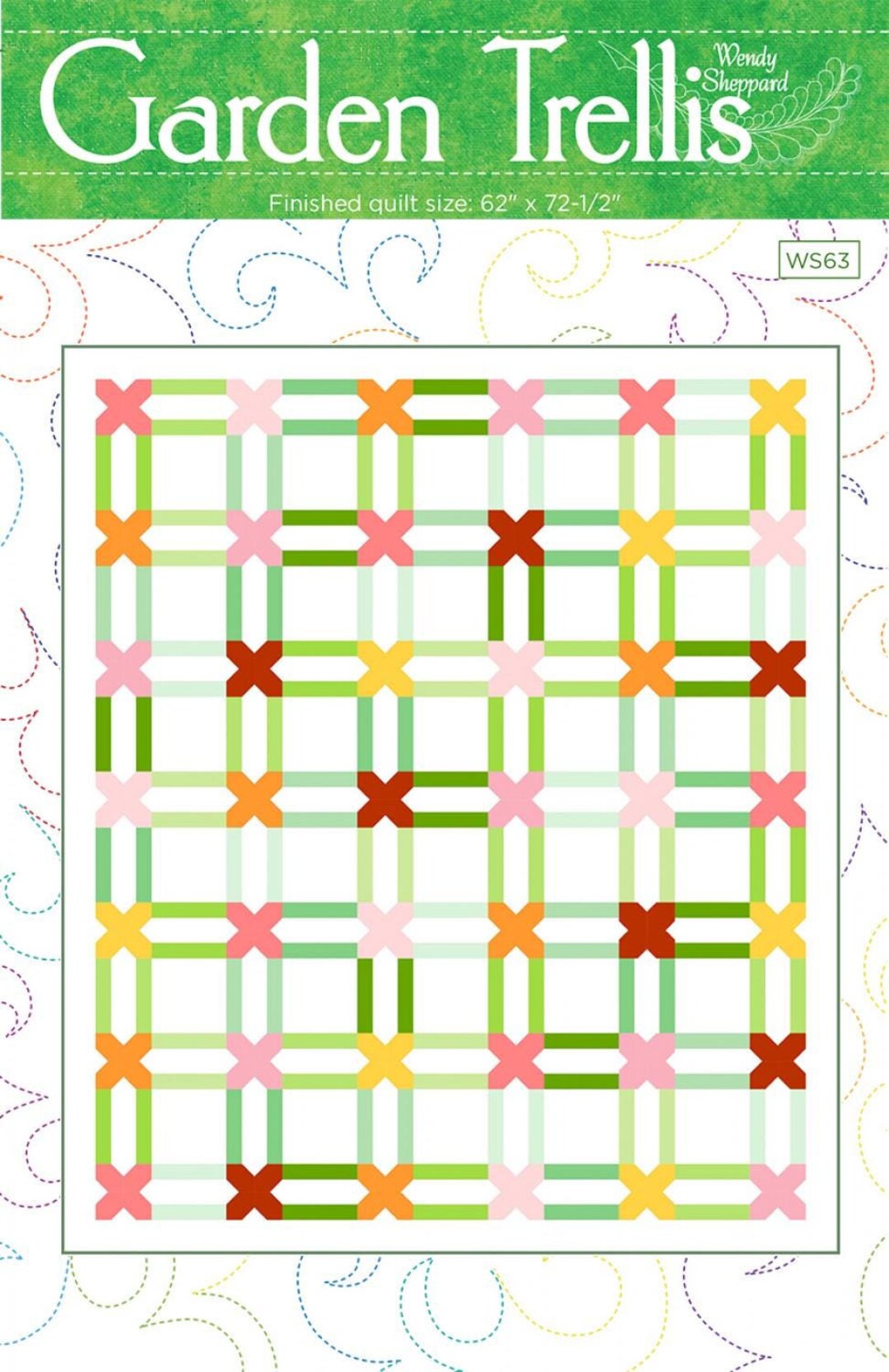 Garden Trellis Quilt Quilting Pattern, From Wendy Sheppard Patterns, Please See Description and ...