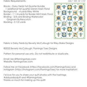 Daisy A Day Quilt Quilting Pattern From Flamingo Toes BRAND NEW, Please ...