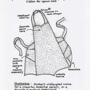 Chatterbox Apron Sewing Pattern, From Mary Mulari Designs Productions ...
