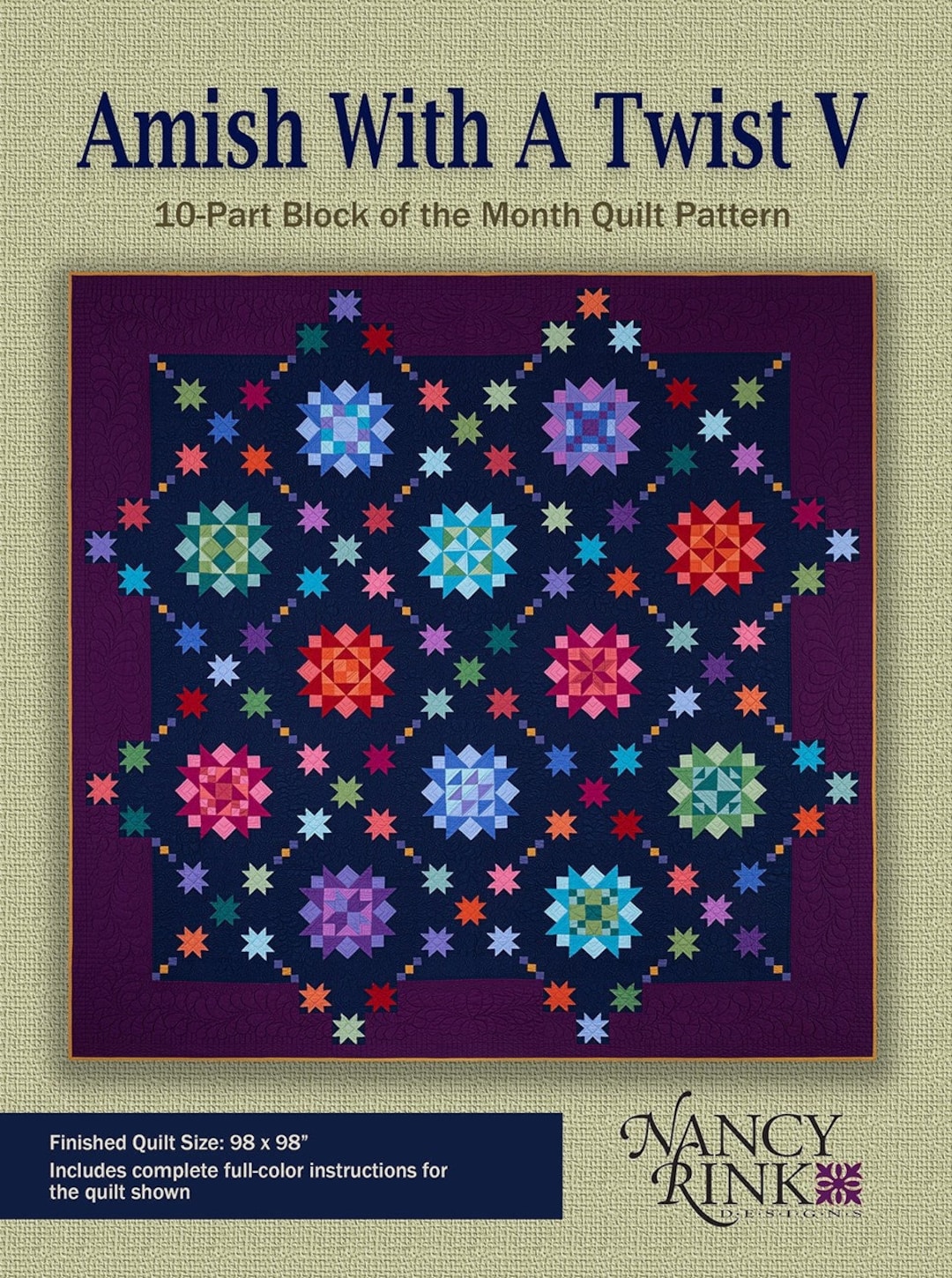 Amish With A Twist V Five 5 Complete Quilt Pattern From Nancy Rink ...