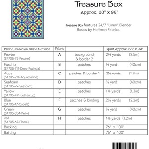 Treasure Box Quilt Quilting Pattern From Gourmet Quilter BRAND NEW ...