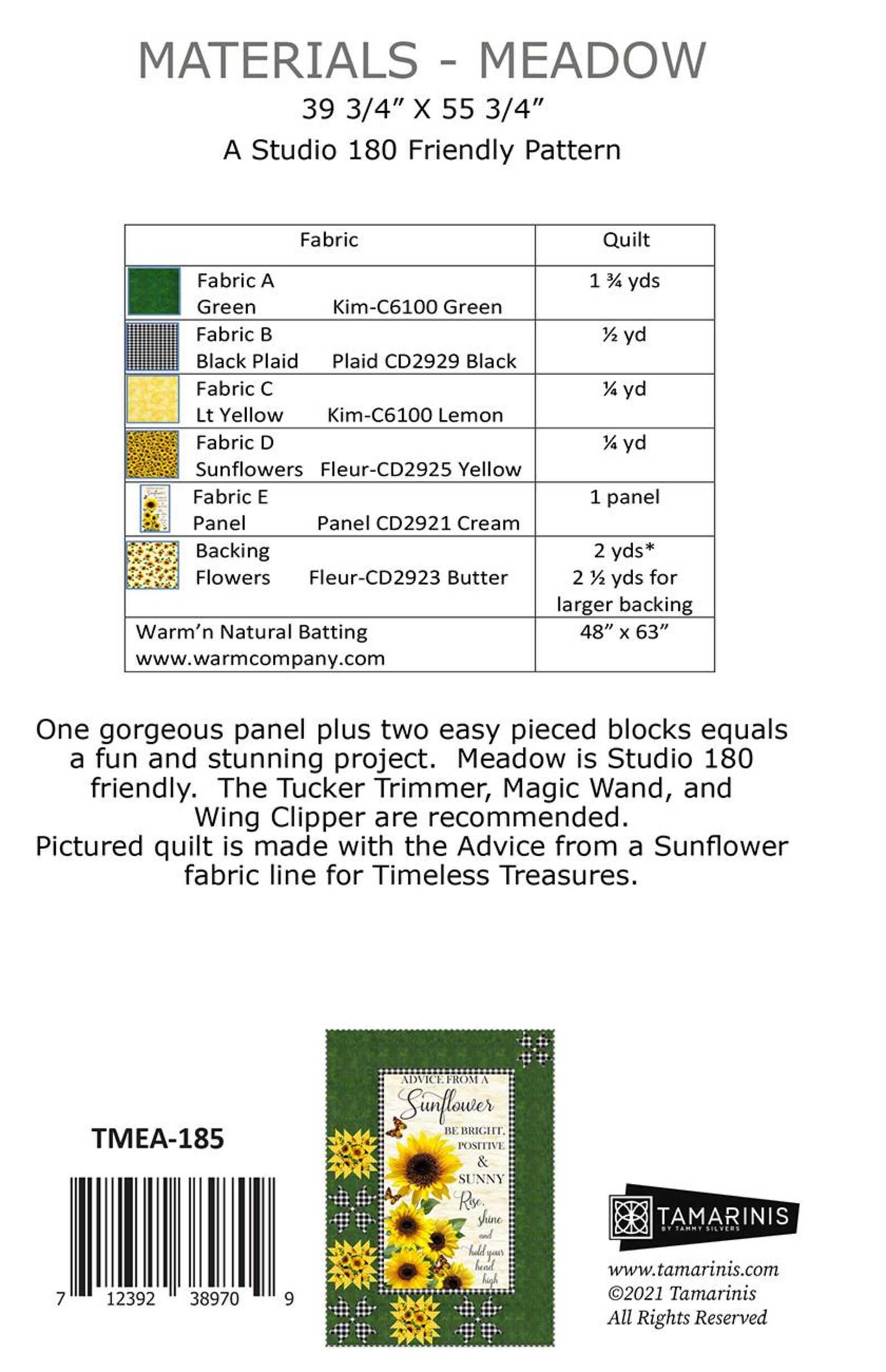 Meadow Quilt Quilting Pattern, From Tamarinis Patterns BRAND NEW ...