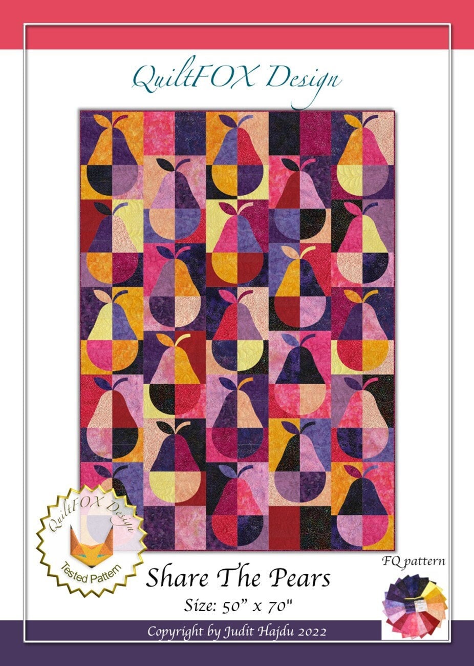 Share the Pears Quilt Quilting Pattern, From Quiltfox Designs BRAND NEW ...