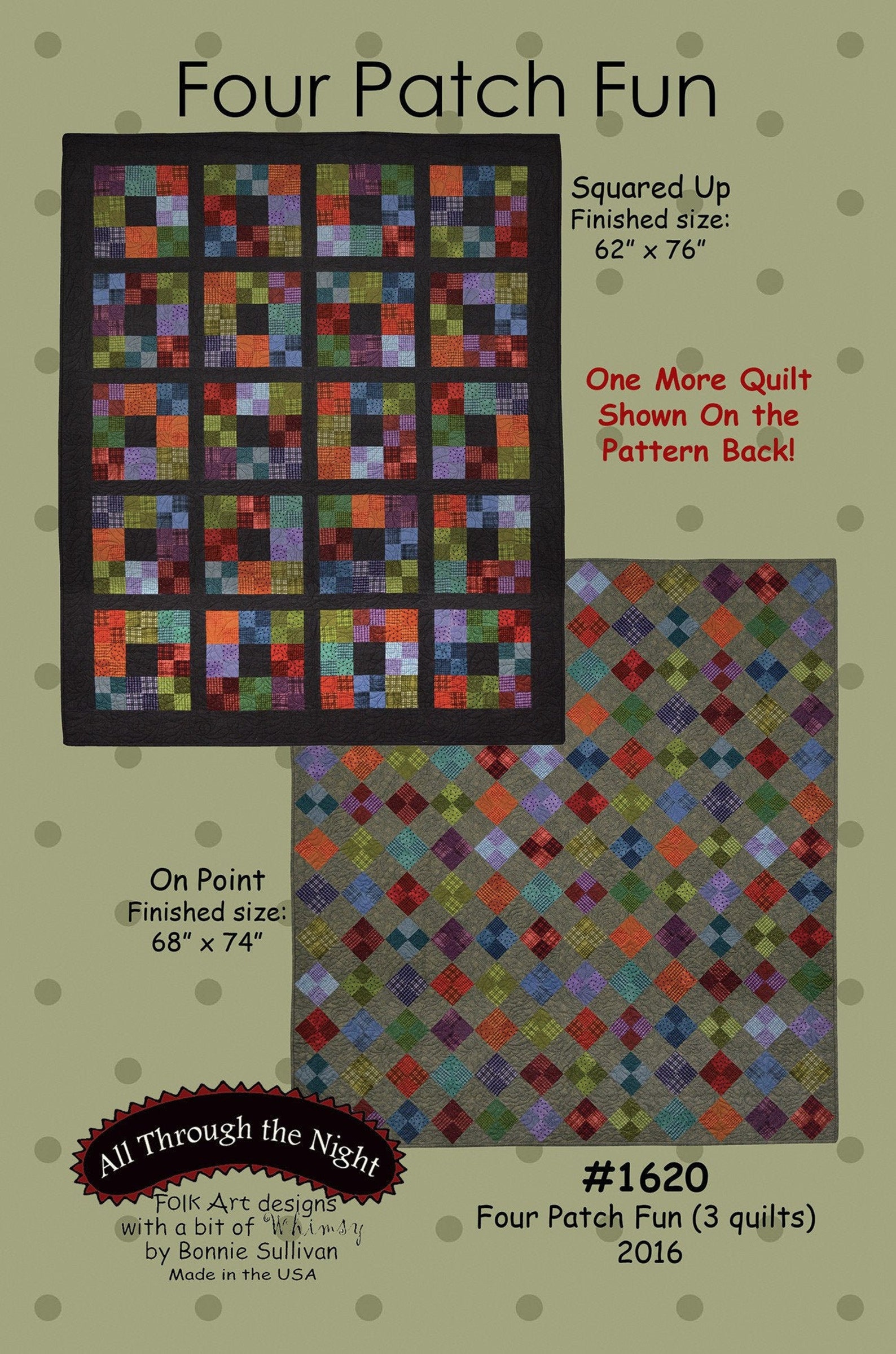 Four Patch Fun Quilt Quilting Pattern From All Through the - Etsy