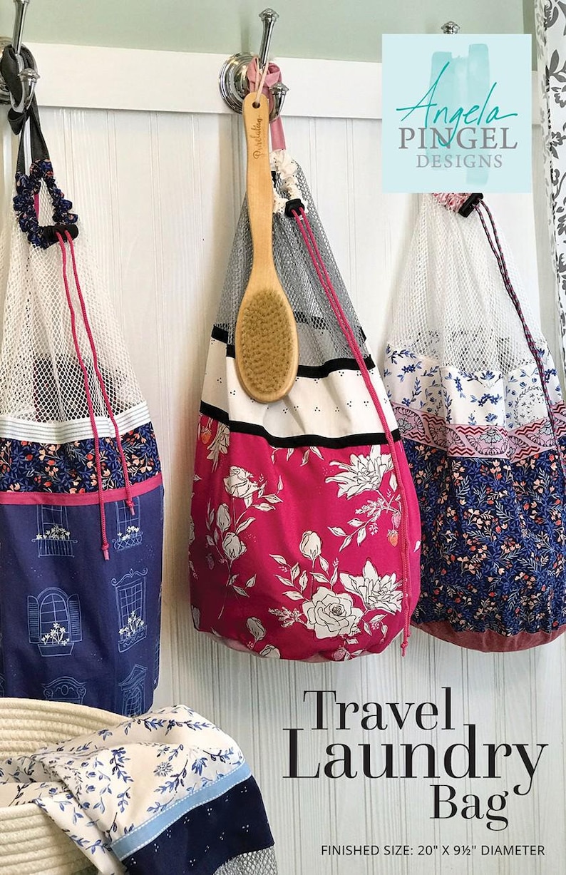 Travel Laundry Bag Sewing Pattern From Angela Pingel Designs BRAND NEW ...