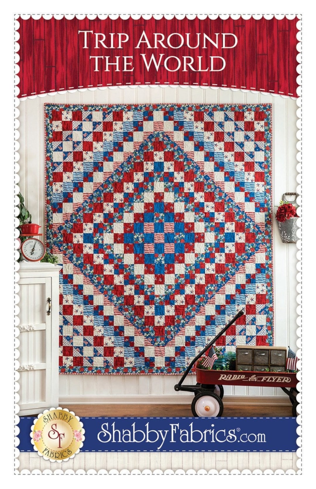 Trip Around the World Quilt Quilting Pattern From Shabby Fabrics BRAND ...