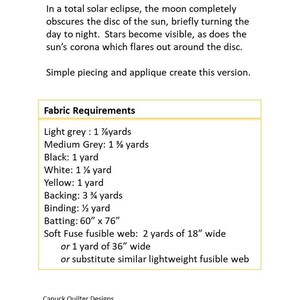 Eclipse Sky Quilt Quilting Pattern, From Canuck Quilter Designs BRAND ...