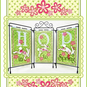 Hop Into Spring Table Top Display Machine Embroidery CD, From Janine ...