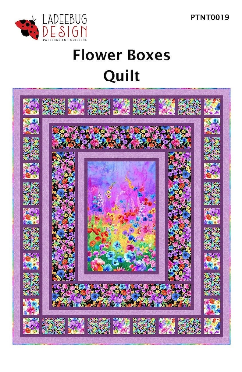 Flower Boxes Quilt Quilting Pattern From Ladeebug Designs - Etsy
