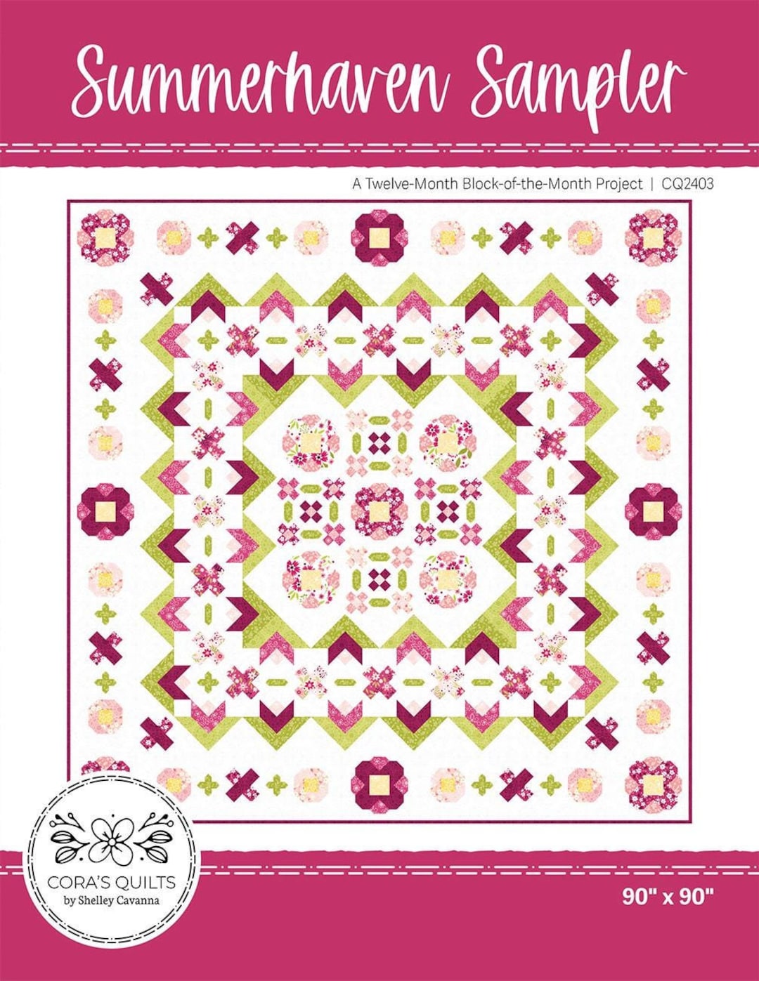 Summerhaven Sampler Quilt Quilting Pattern, From Cora's Quilts BRAND ...