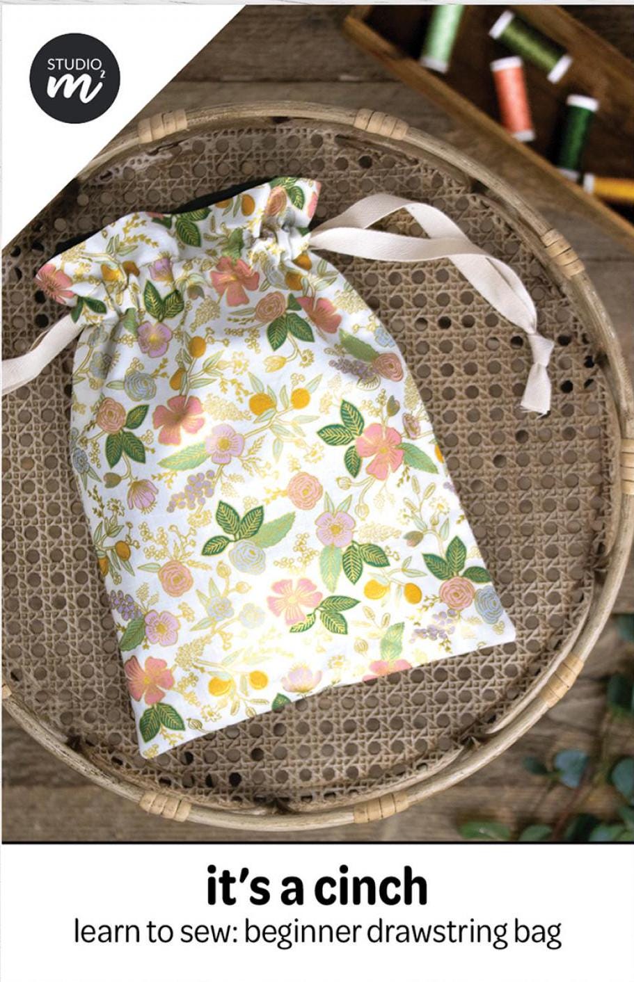 It's A Cinch Drawstring Bag Sewing Pattern, From Studio M Squared BRAND ...