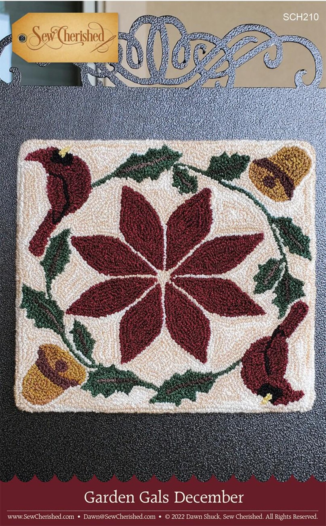 Garden Gals December Punch Needle Pattern From Sew Cherished Designs ...