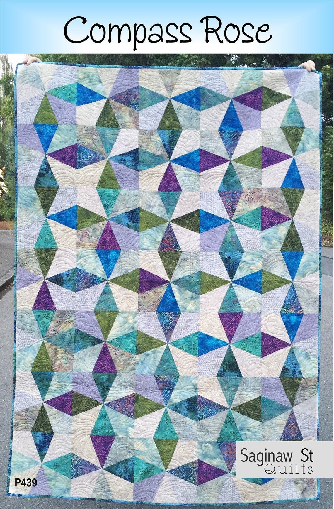 Compass Rose Quilt Quilting Pattern, From Saginaw Street Quilts BRAND ...