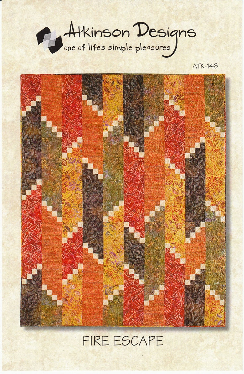 Fire Escape Quilt Quilting Pattern From Atkinson Designs BRAND - Etsy