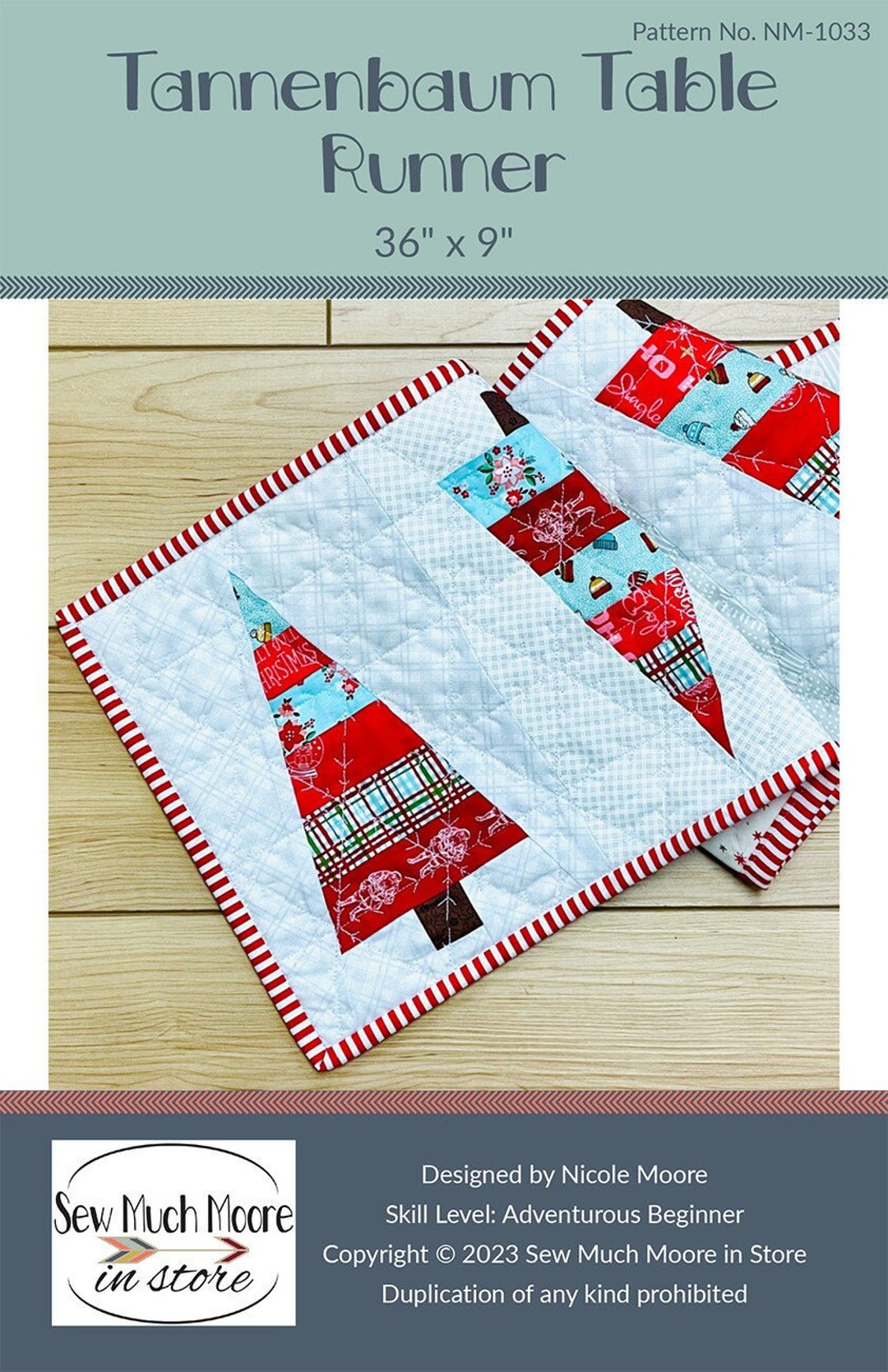 Tannenbaum Table Runner Quilting Pattern by Sew Much Moore - Etsy