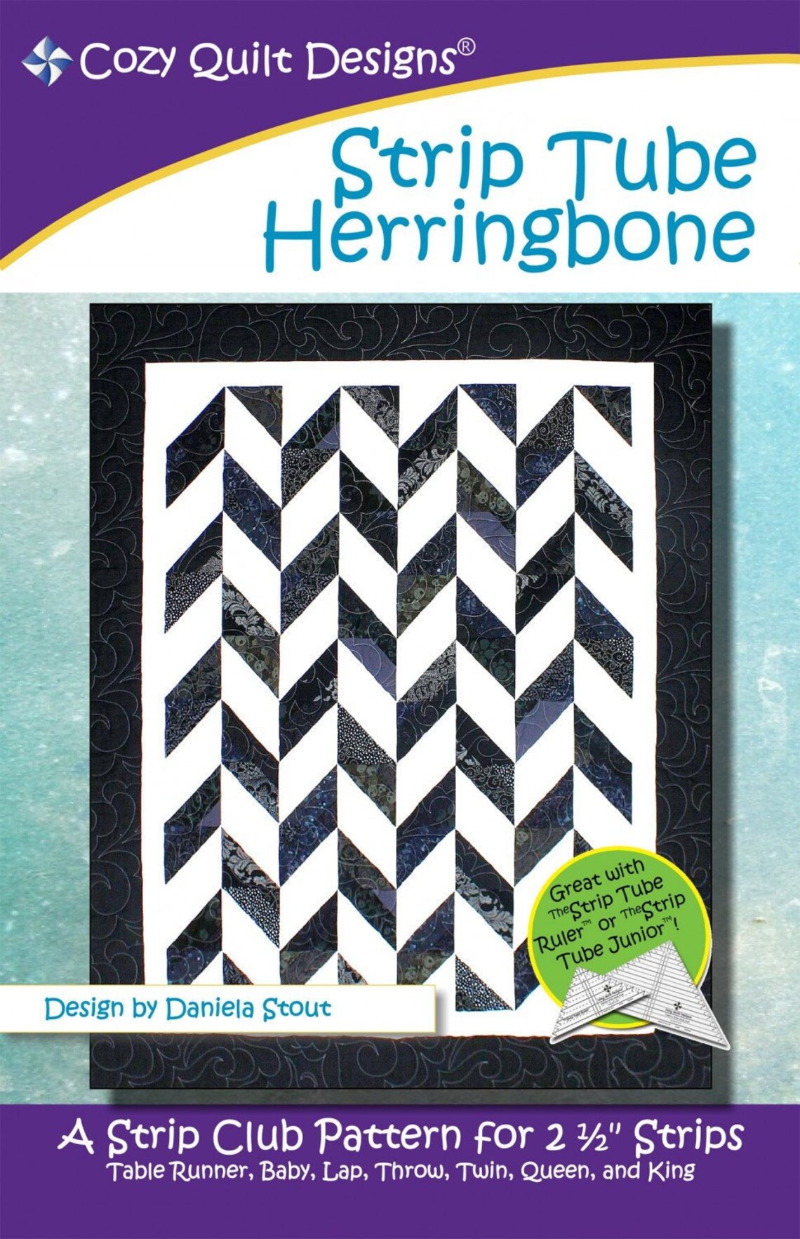 Strip Tube Herringbone Quilt Quilting Pattern A Cozy Strip | Etsy