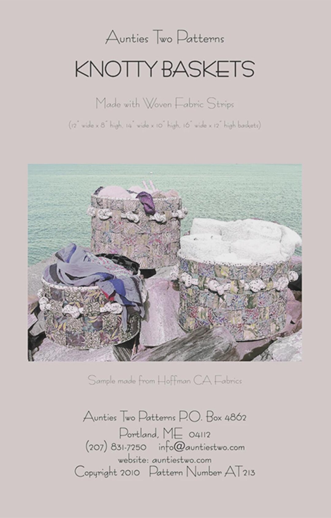 Knotty Baskets, Sewing Pattern, From Aunties Two Patterns BRAND NEW ...