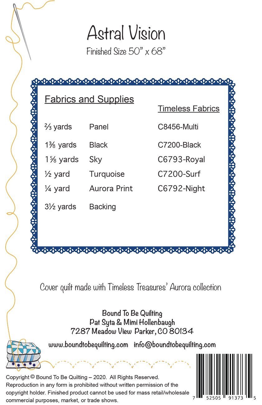 Astral Vision Quilt Quilting Pattern, From Bound to Be Quilting BRAND ...