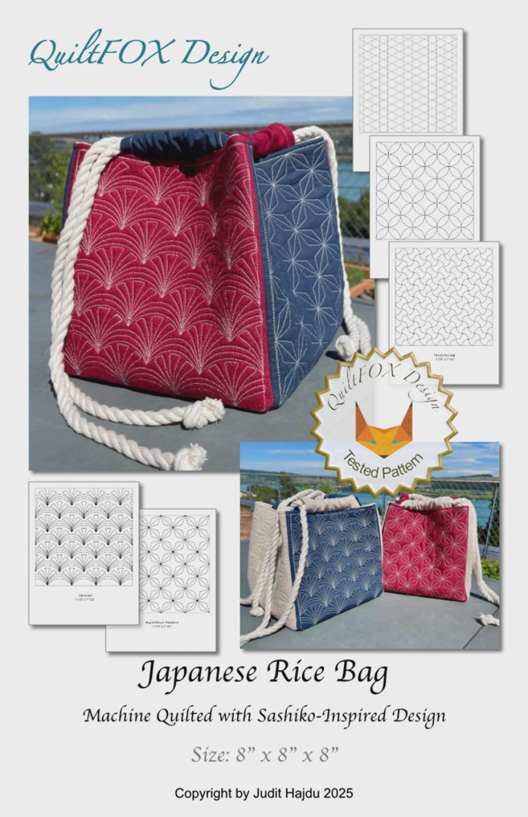 Japanese Rice Bag Sewing Pattern, From Quiltfox Designs BRAND NEW ...