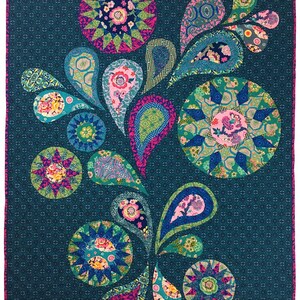 Midnight Flower Dance Quilt Quilting Pattern, From Robin Ruth Design ...