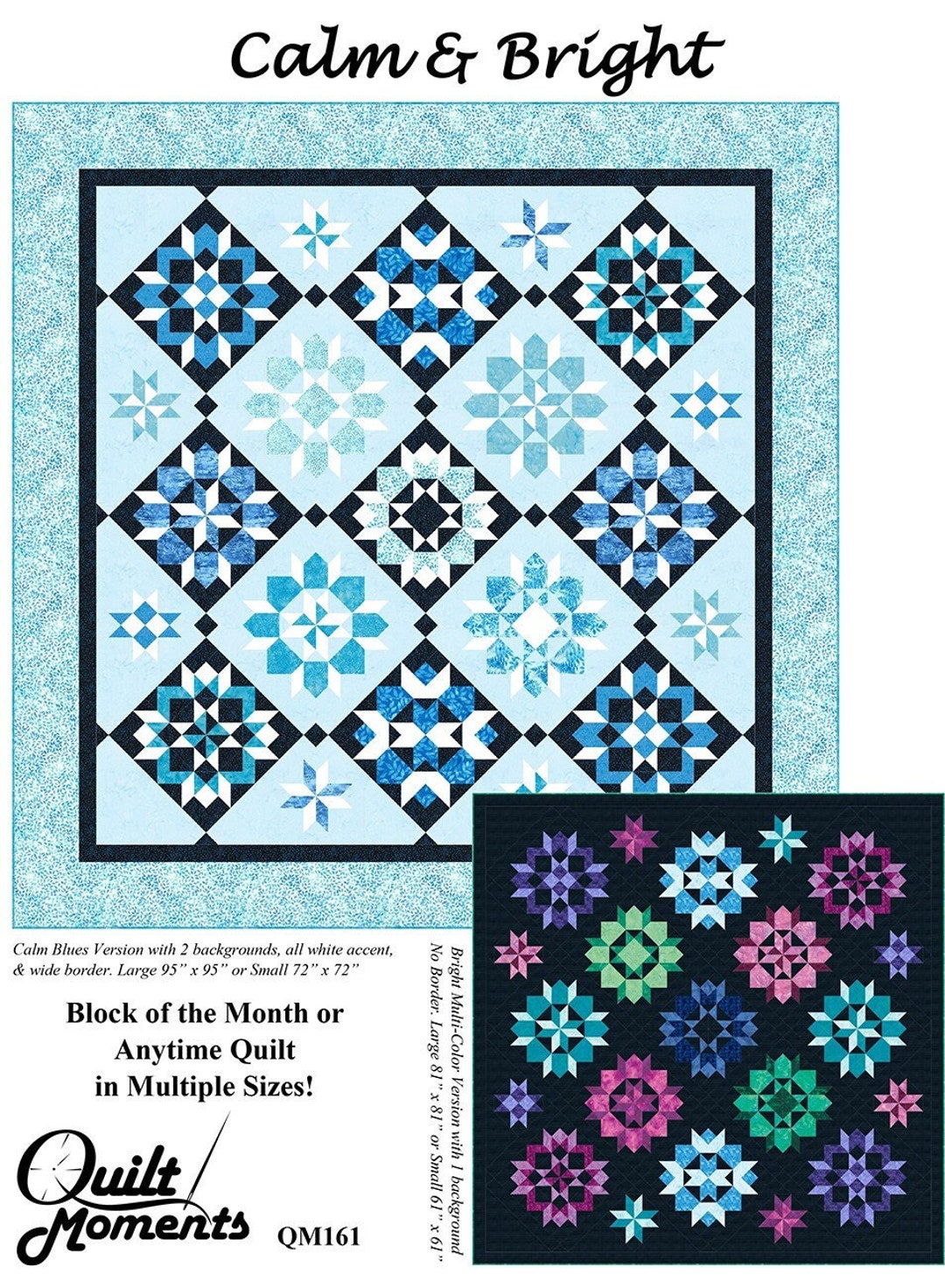 Calm and Bright Quilt Quilting Pattern, From Quilt Moments BRAND NEW ...