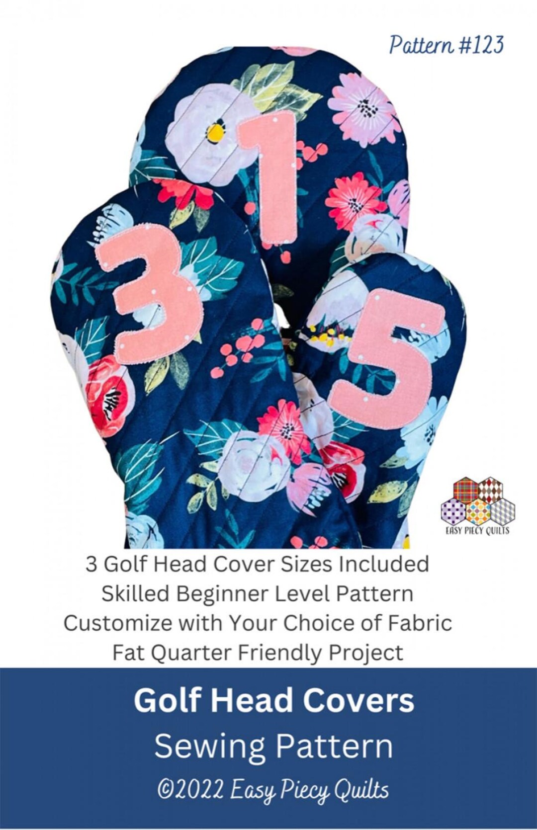 Golf Head Cover Sewing Pattern, From Easy Piecy Quilts BRAND NEW ...