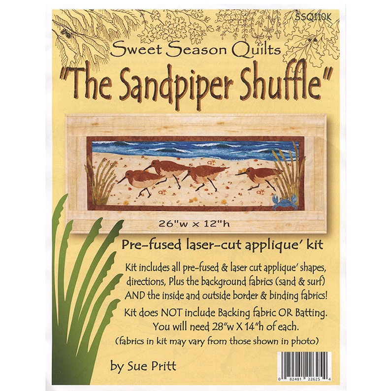 The Sandpiper Shuffle Applique Kit and Quilt Pattern, From Sweet Season ...