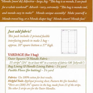 Mondo Bag Fun Pack Pieced Quilting Pattern From Quiltsmart Patterns ...