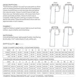 Emerson Pant and Short Sewing Pattern, Make Sizes 0-18, From True Bias ...
