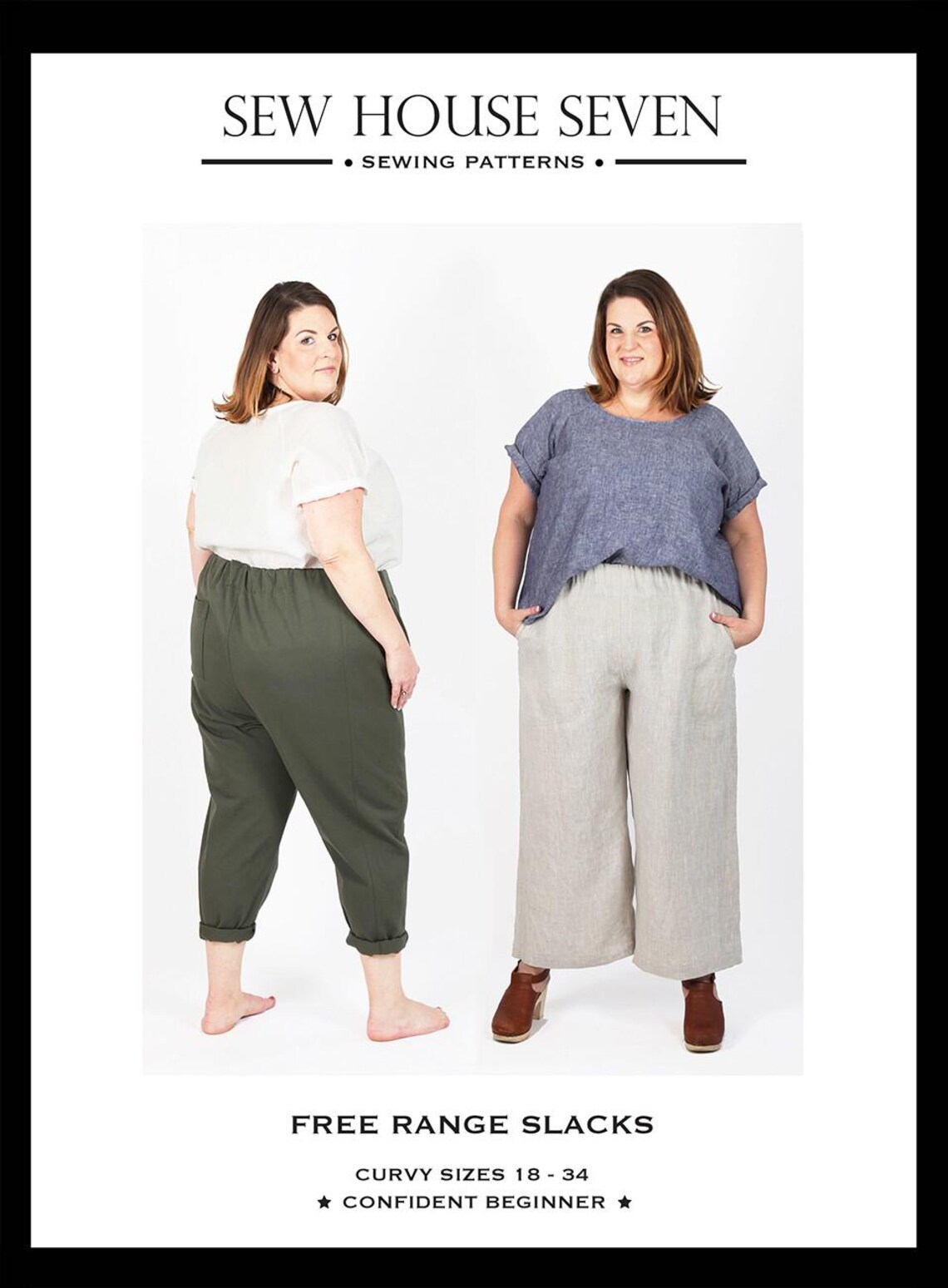 Free Range Slacks Curvy Sizes Sewing Pattern, Sizes 18-34, From Sew ...
