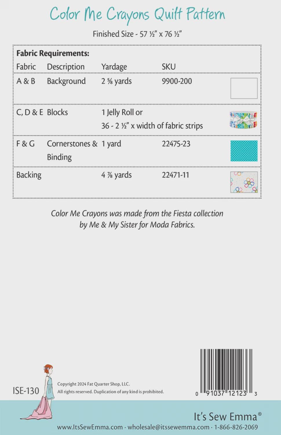 Color Me Crayons Quilt Quilting Pattern, by Jocelyn Ueng, From It's Sew ...