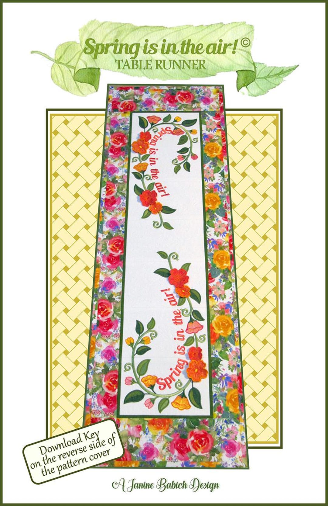 Spring is in the Air Table Runner Machine Embroidery, From Janine ...