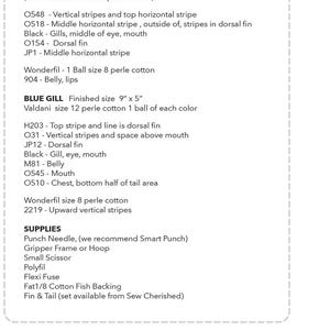 Fish Tails Walleye and Blue Gill Punch Needle Pattern From Sew ...