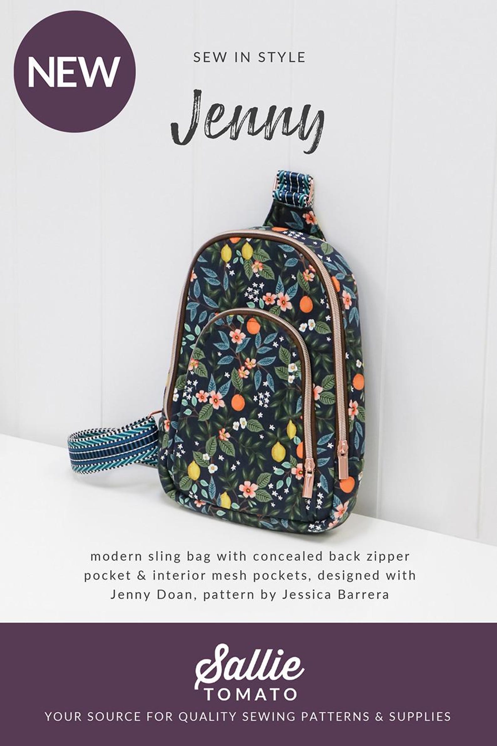 Jenny Mini Sling Bag Sewing Pattern From Sallie Tomato BRAND NEW ...