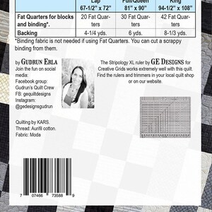 Nina Supersized Quilt Pieced Quilting Pattern From G.E. Quilt Designs ...