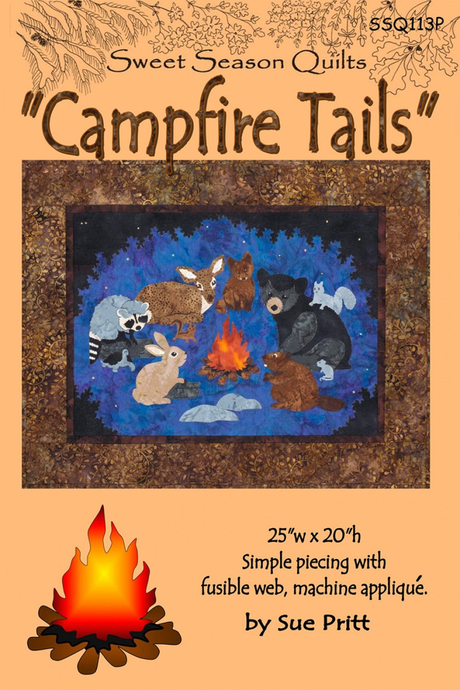 Campfire Tails Applique Kit and Quilt Pattern From Sweet - Etsy