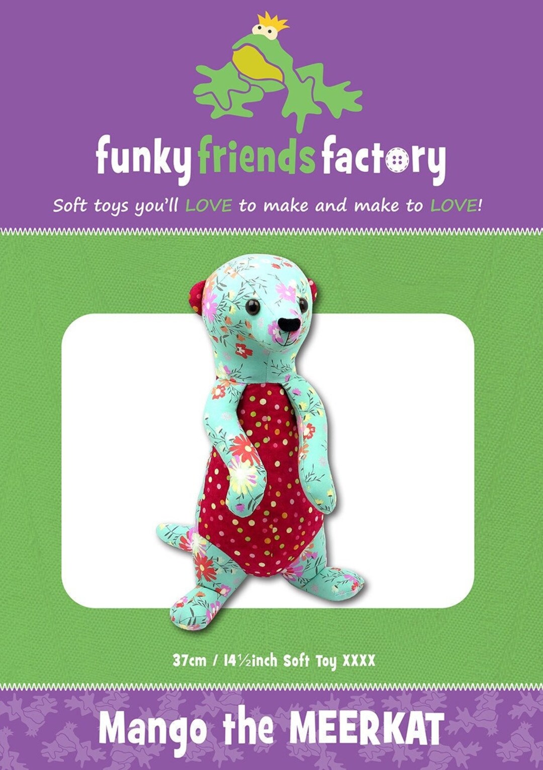 Mango the Meerkat Plush Toy Sewing Pattern From Funky Friends Factory ...
