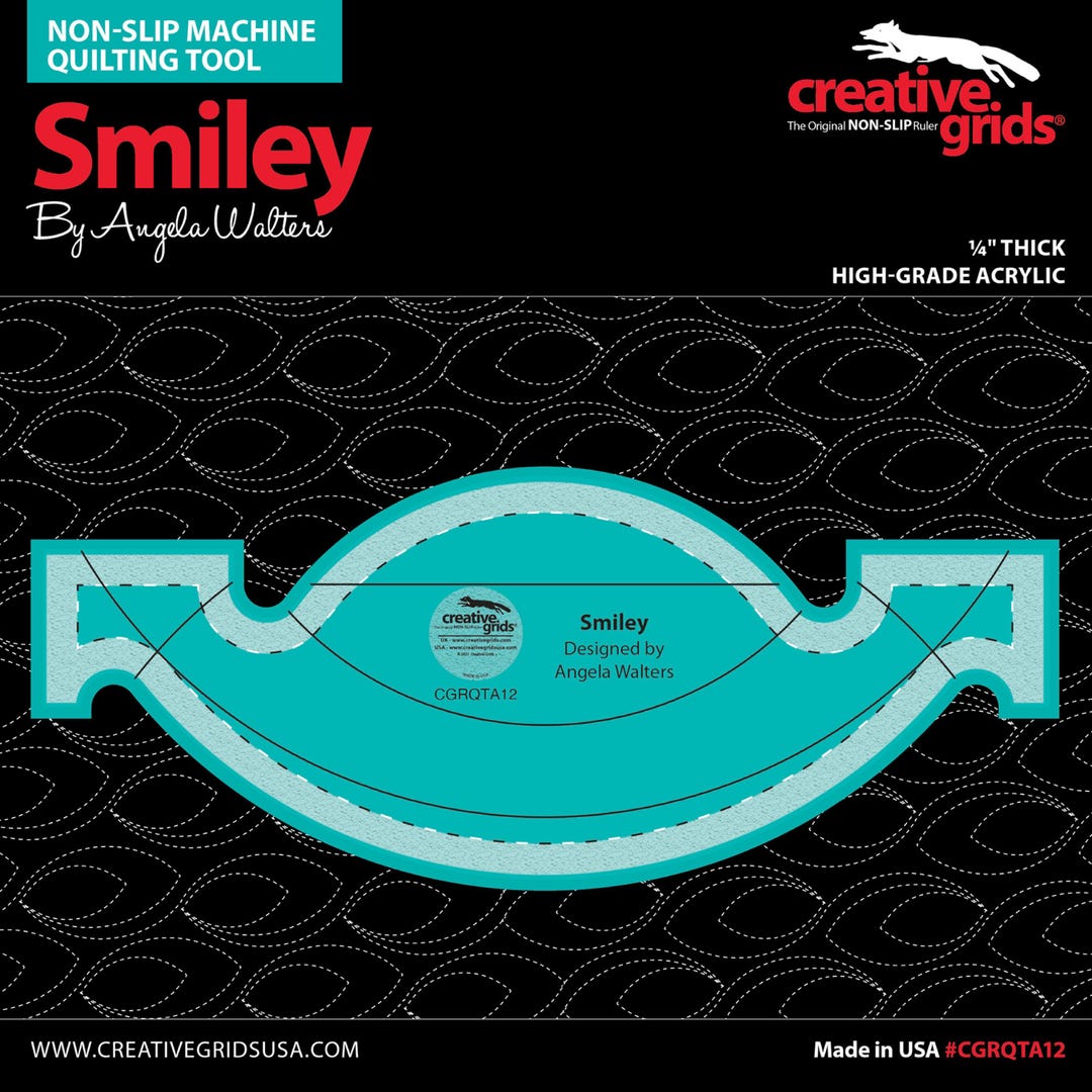 Smiley- Machine Quilting Tool Template Ruler From Creative Grids USA ...