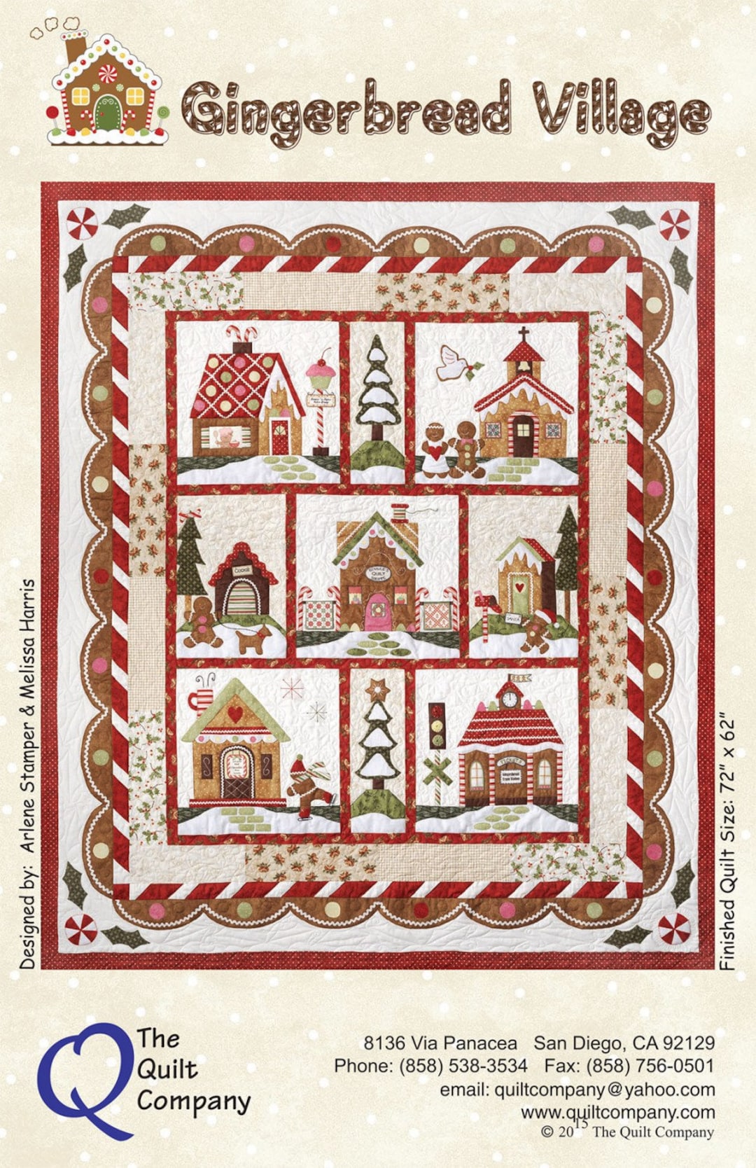 Gingerbread Village Complete Quilting and Applique Pattern Set From ...
