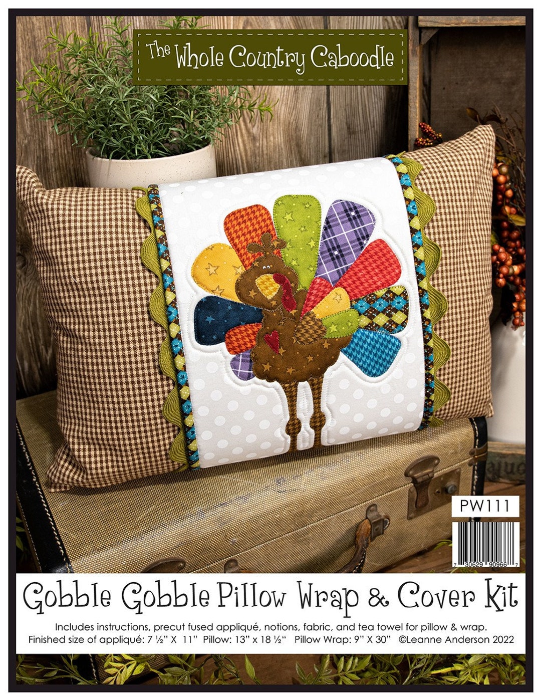 Gobble Gobble Turkey Pillow Wrap and Cover Kit From the Whole Country ...