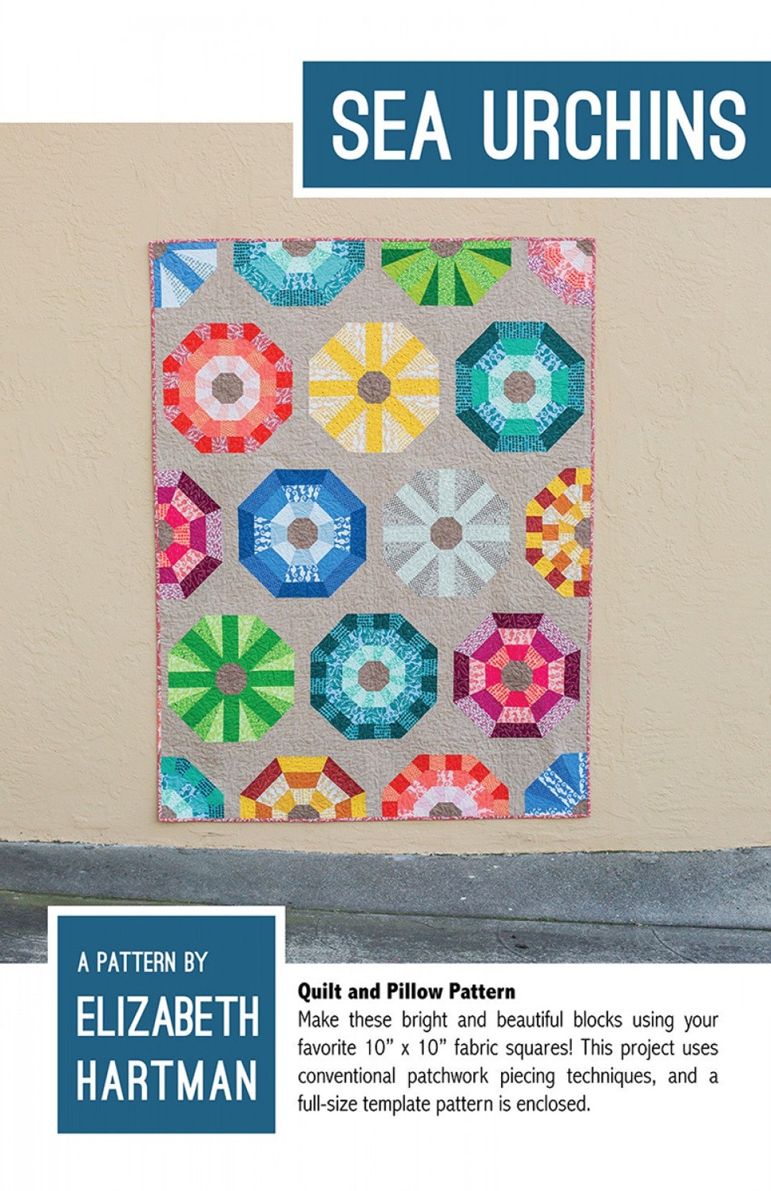 Sea Urchins Patchwork Quilt Quilting Pattern, From Elizabeth Hartman NEW - Etsy