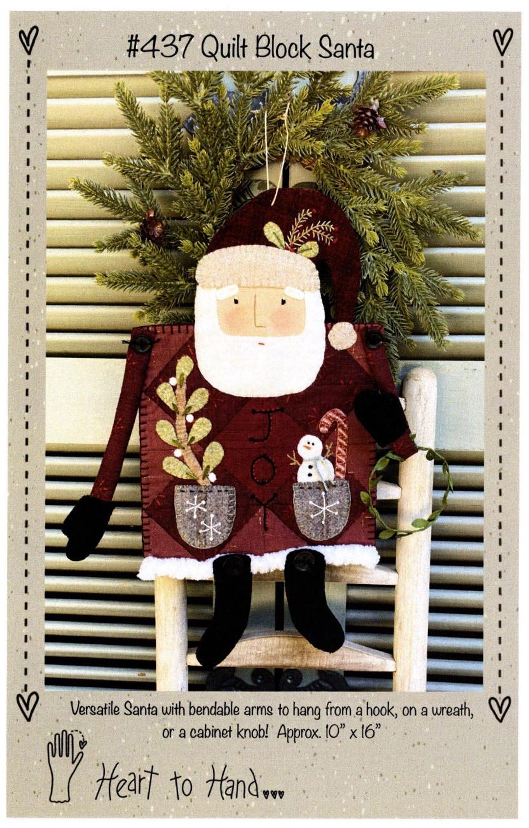 Quilt Block Santa Quilting Pattern, From Heart to Hand BRAND NEW ...